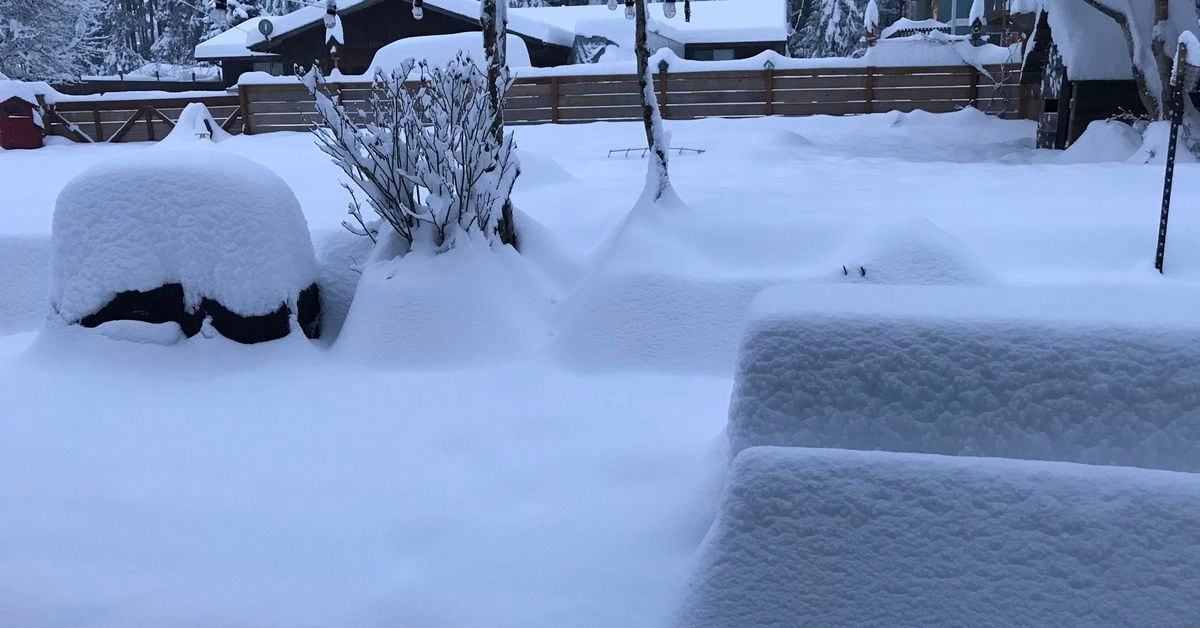 PHOTOS: Snow piled high in Port Angeles
