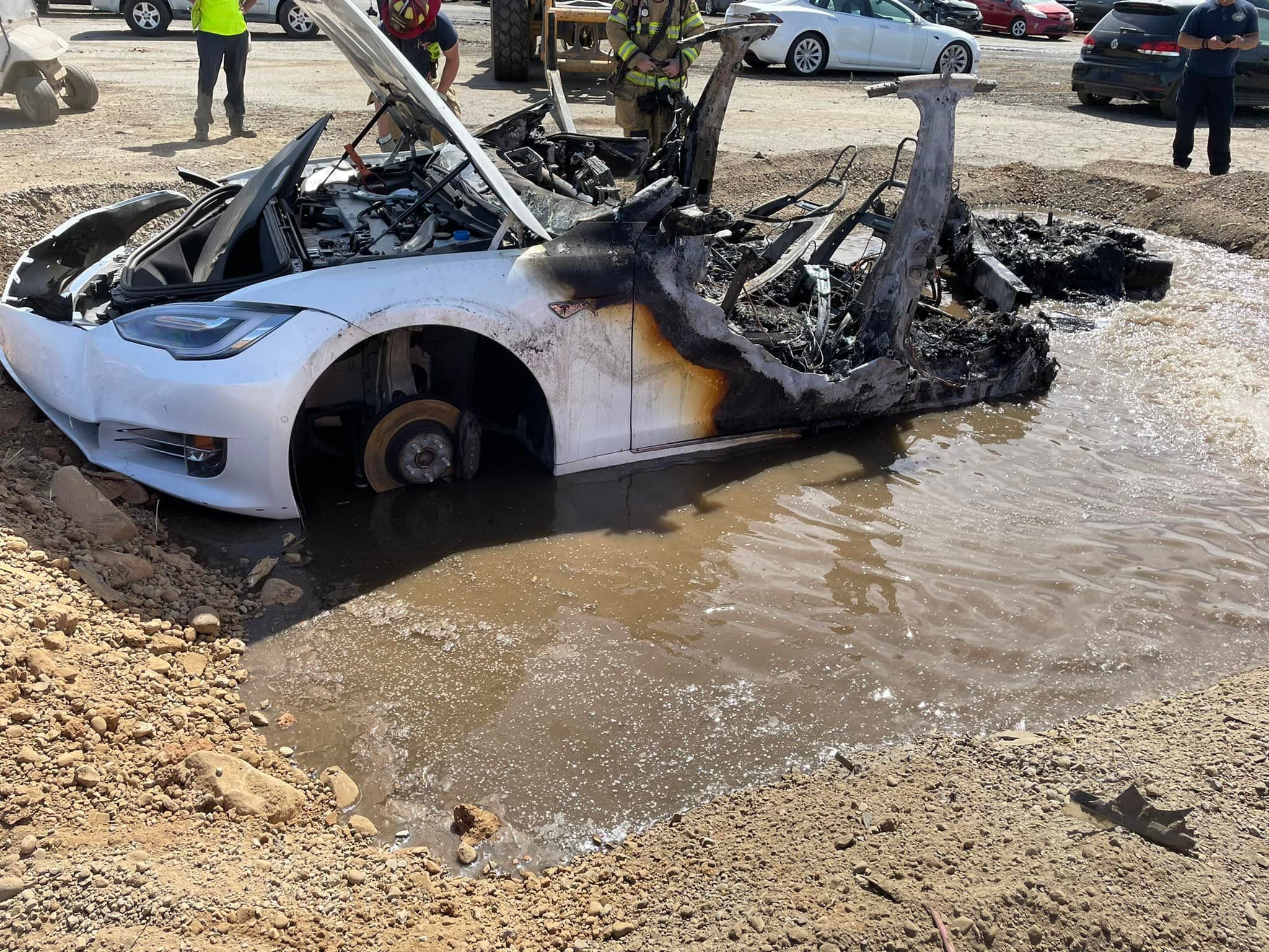 Tesla Model S Fire
